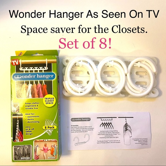 As Seen On TV | Storage & Organization | 55 8pcs Wonder Hangers Set ...